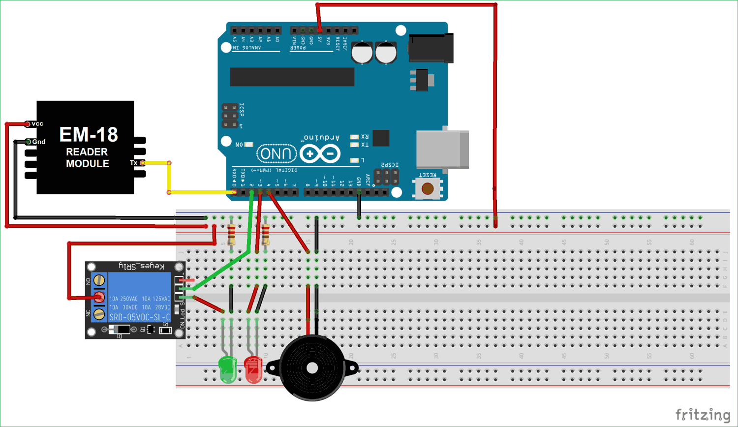 Rfid Based Access Control System Circuit Diagram