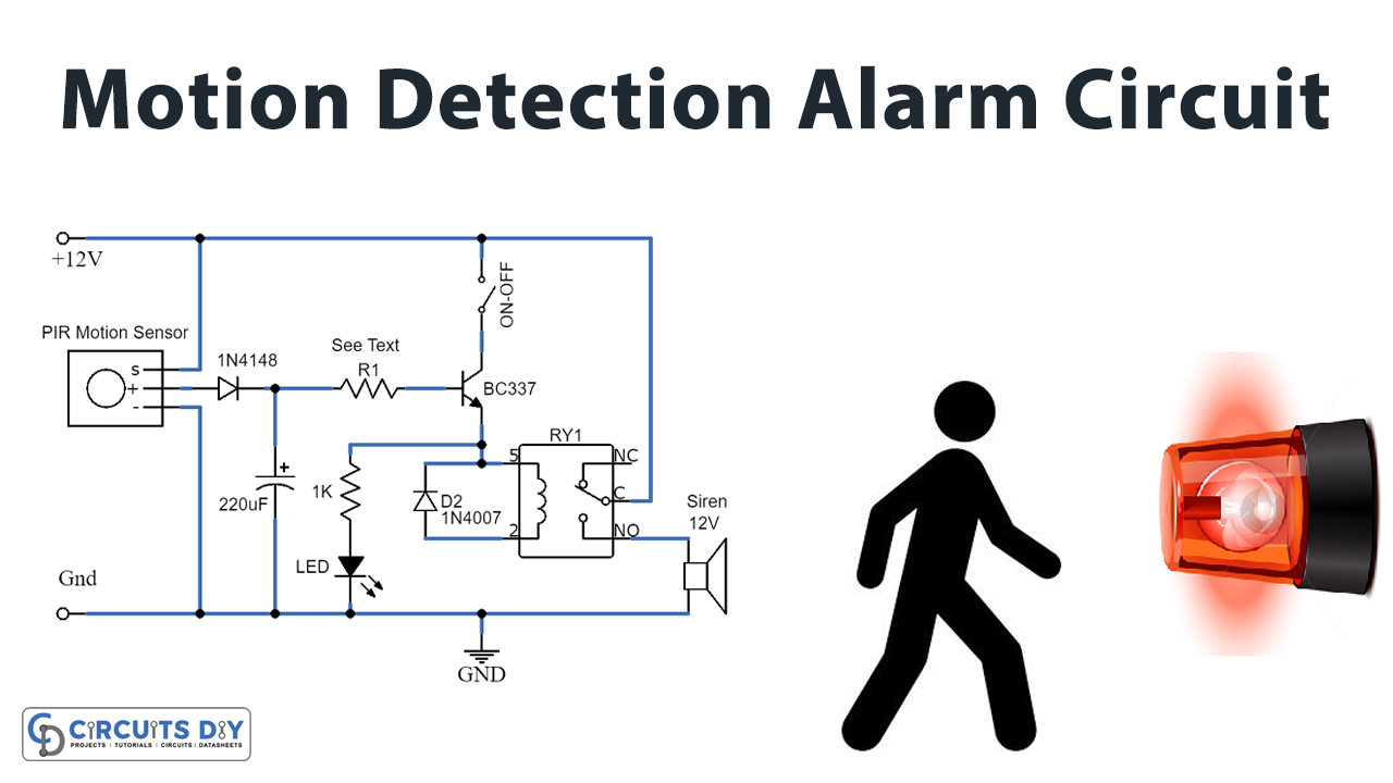 Pir Motion Detector Circuit Schematic