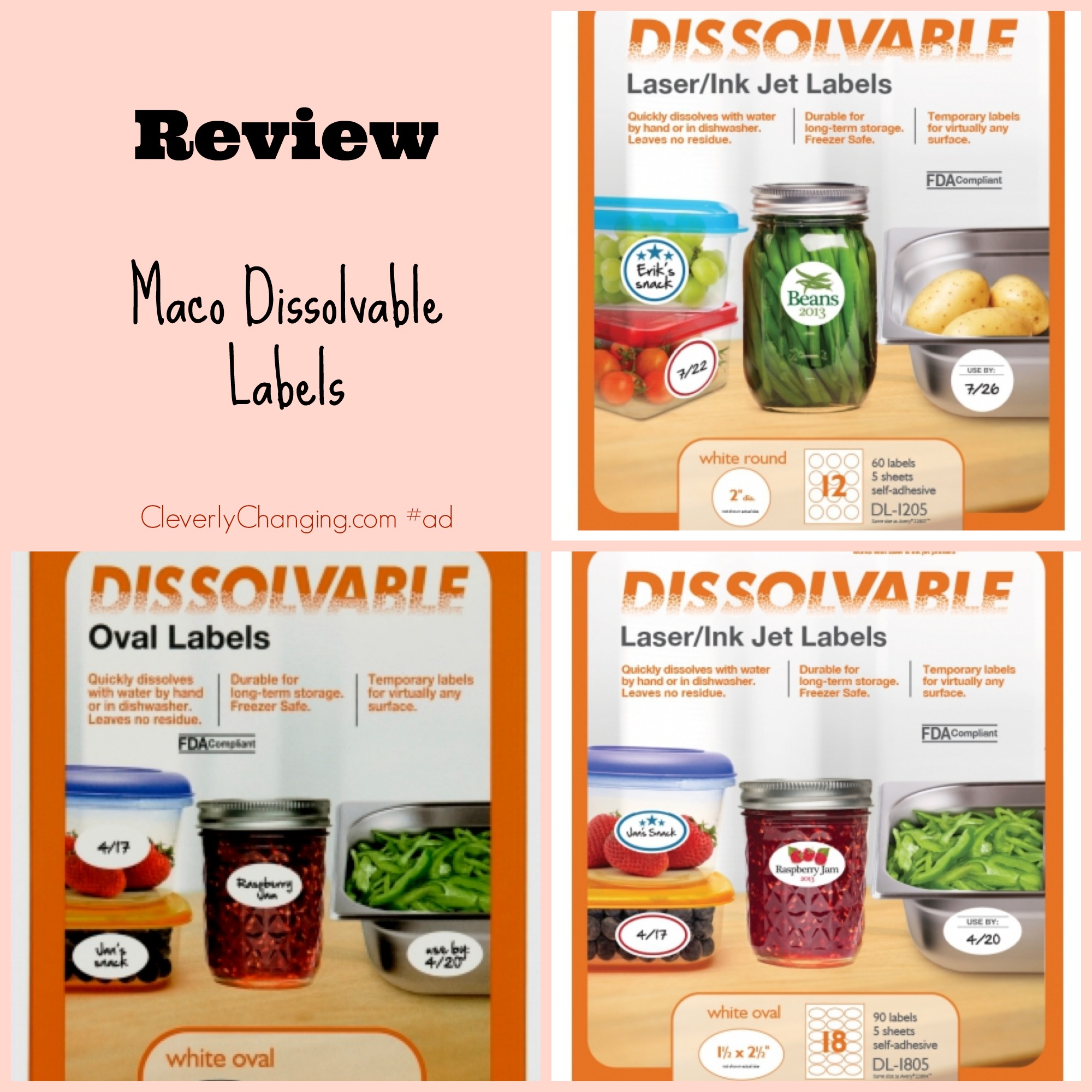 Review: Maco Dissolvable Labels - Cleverly Changing