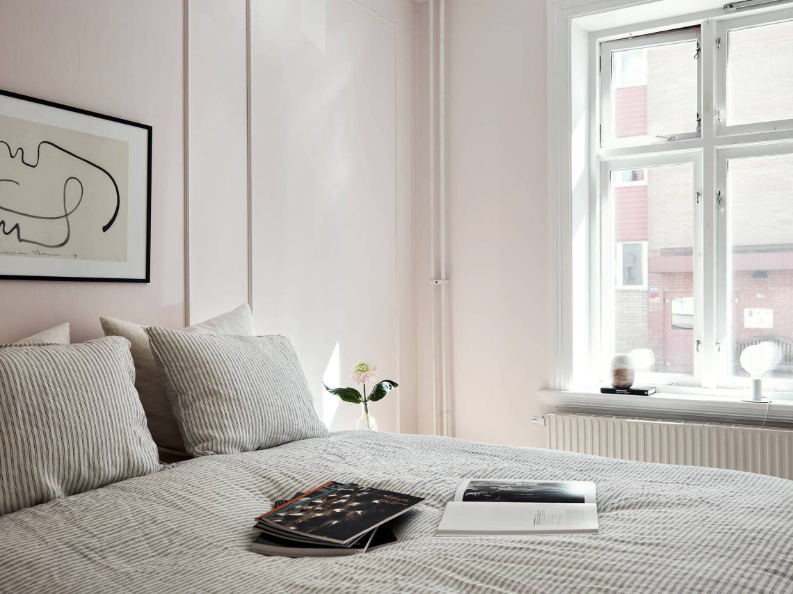 A powder bedroom peeking through - COCO LAPINE DESIGNCOCO LAPINE DESIGN