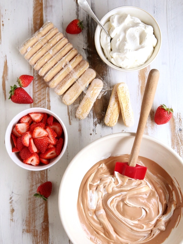 Strawberry Chocolate Tiramisu Trifle - Completely Delicious