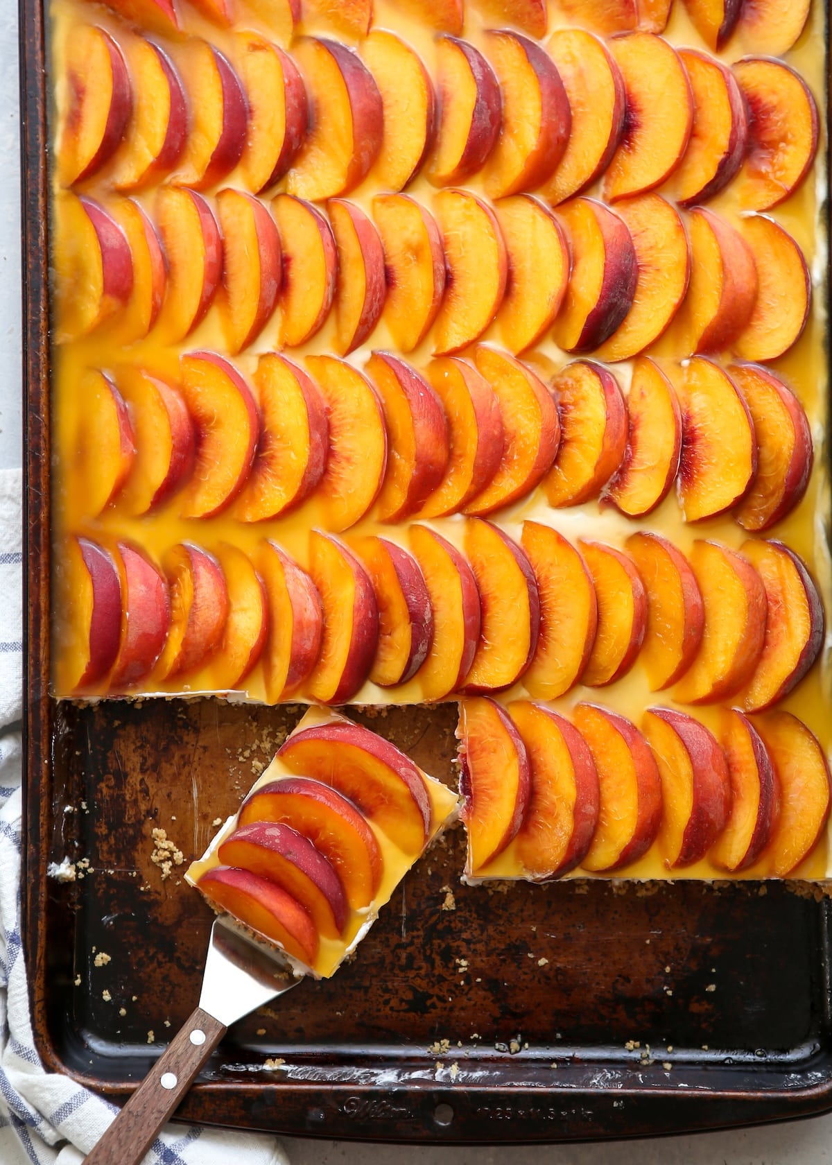Peaches and Cream Delight Squares - Completely Delicious