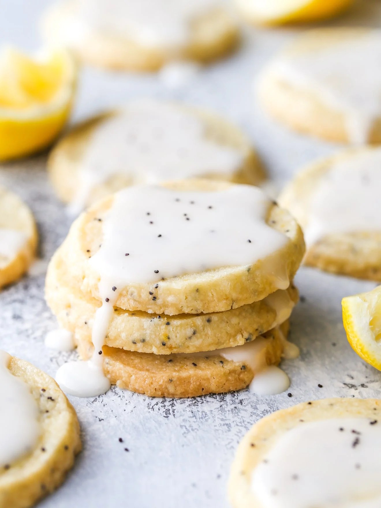 Lemon Poppy Seed Shortbread Cookies - Completely Delicious
