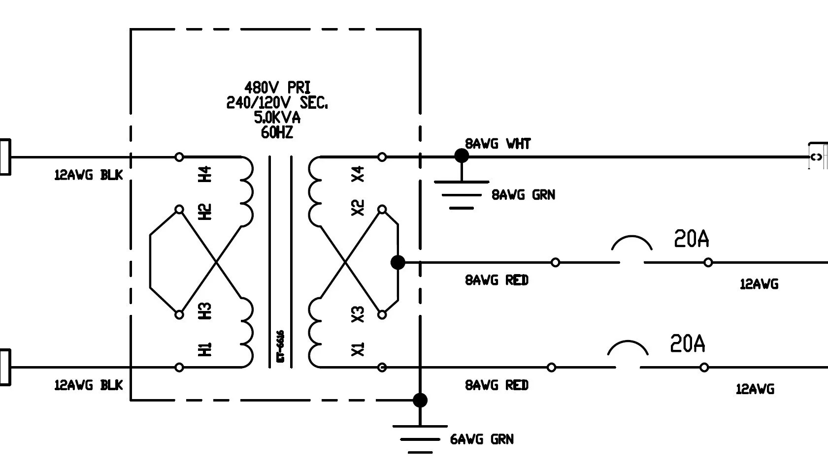 120 240 Transformer Wiring Diagram - Circuit Diagram