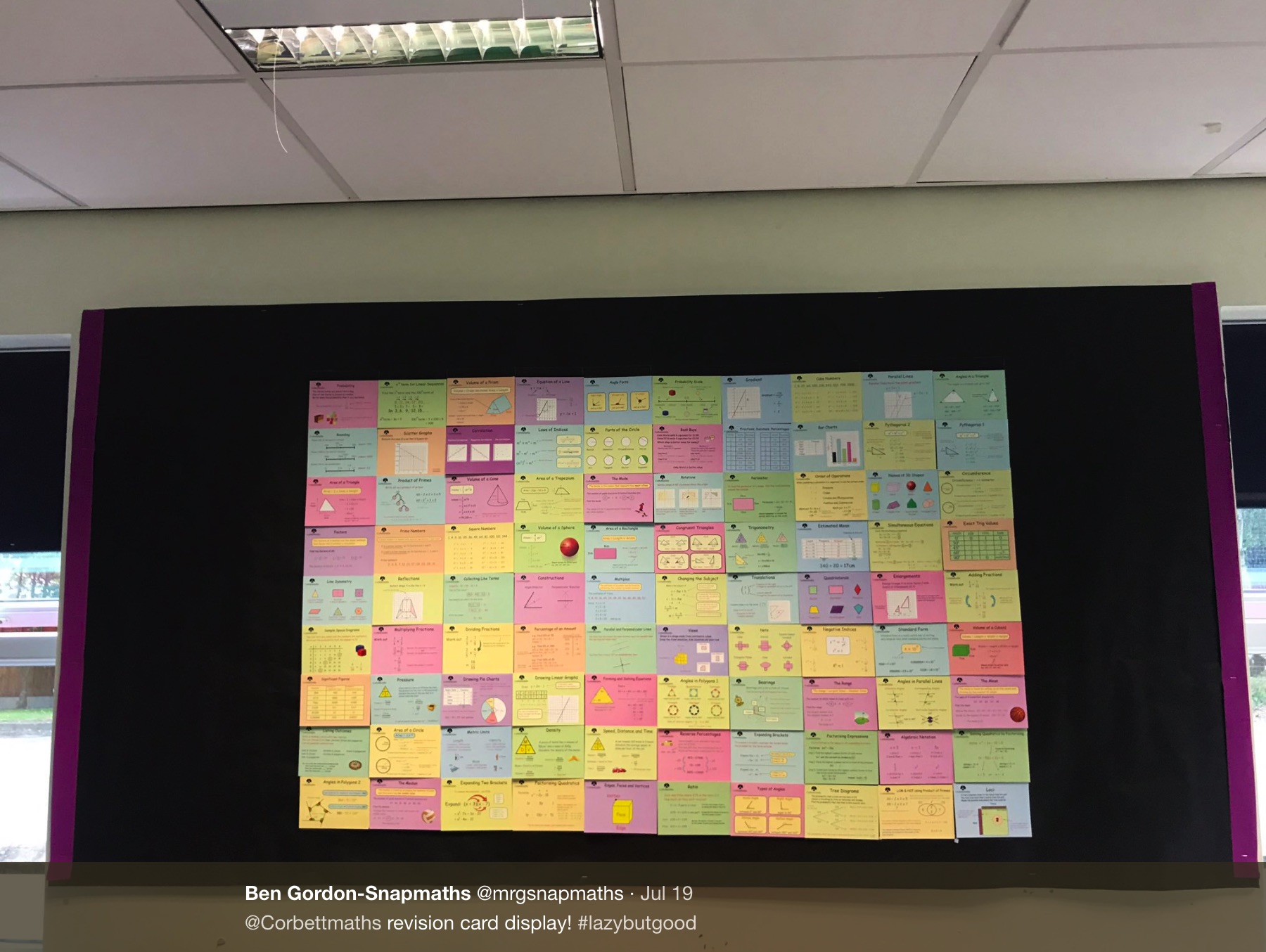 Revision Card Displays | Corbettmaths