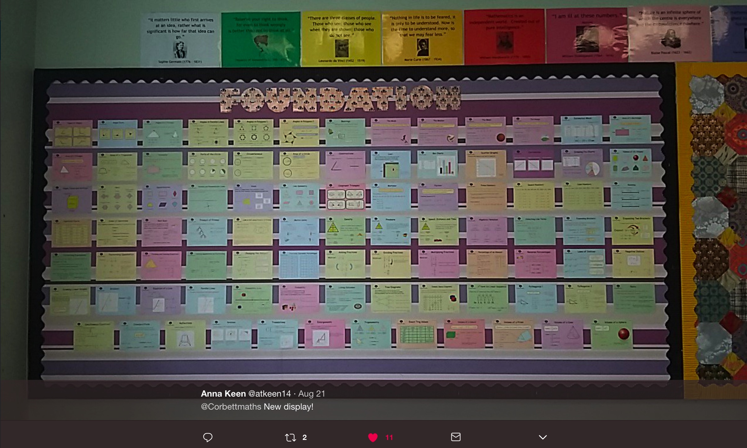 Revision Card Displays | Corbettmaths