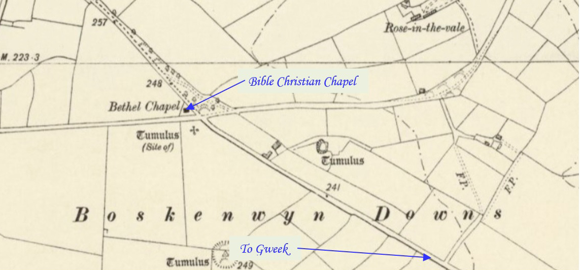 Mapping Methodism – Gweek Bethel / Boskenwyn Downs Bible Christian ...