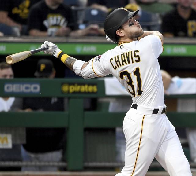 Michael Chavis hits his first home run as a member of the Pittsburgh ...