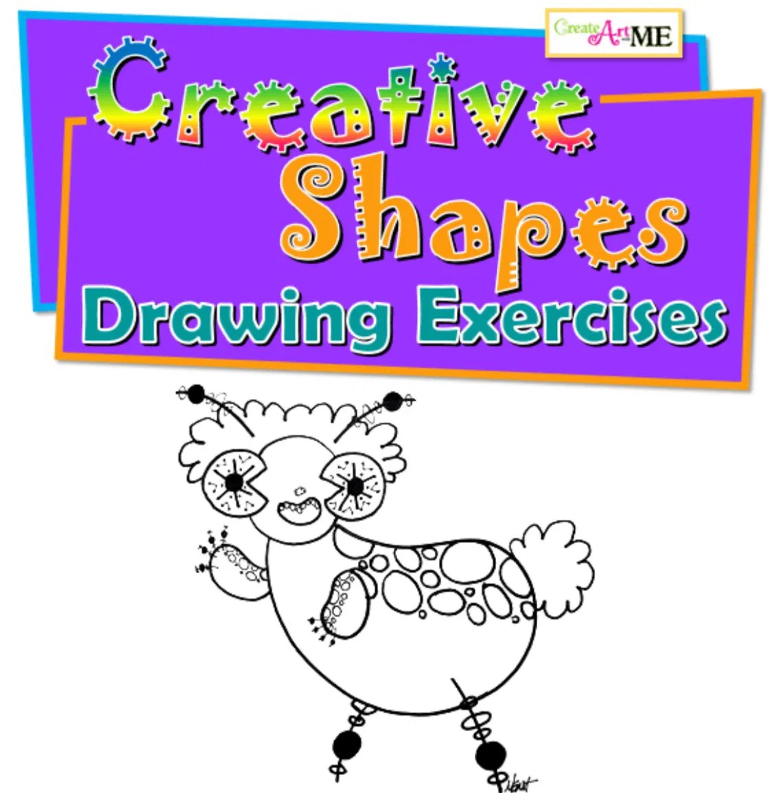 Creative shapes drawing exercises - Create Art with ME