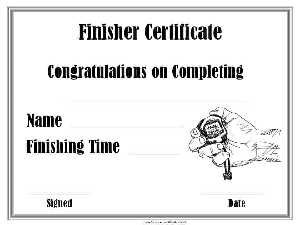 Running Certificate Templates Free & Customizable