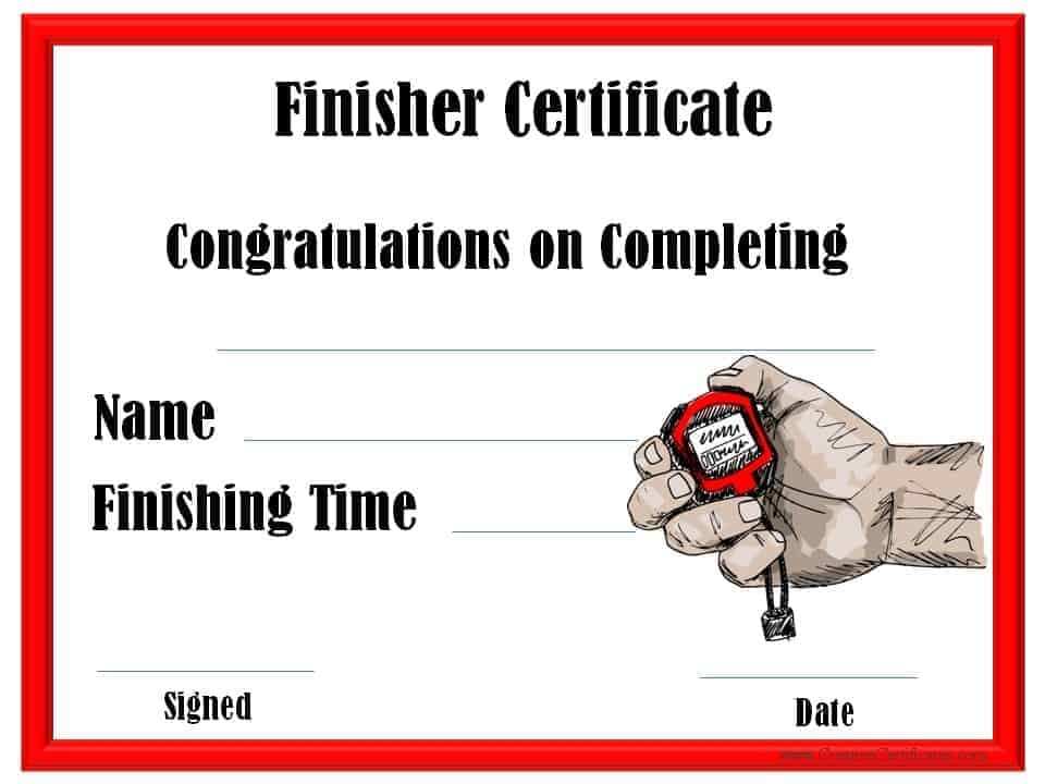 Running Certificate Templates Free & Customizable