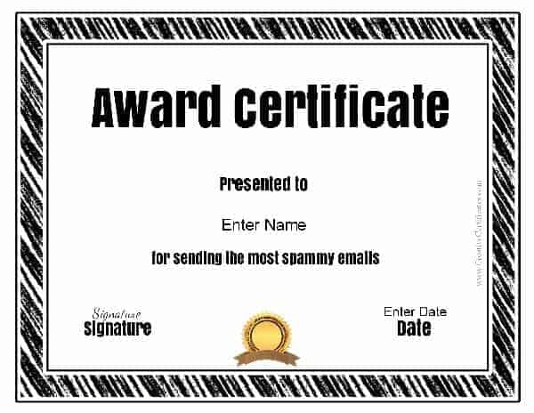Free Customizable & Printable Funny Awards