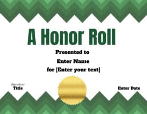 FREE Honor Roll Certificate Templates - Customize Online