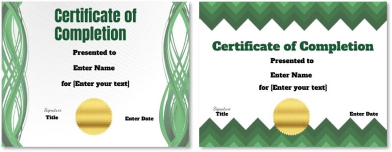 Free Certificate of Completion | Customize Online | Instant Download