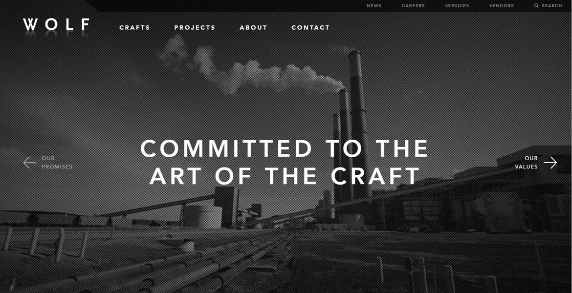 Wolf Craftsmen - CSS Nectar CSS Gallery