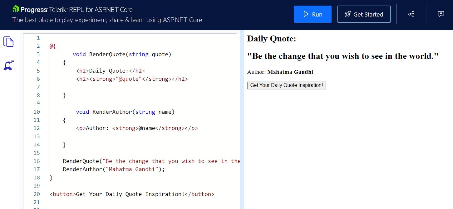 Présentation de Progress Telerik REPL pour ASP.NET Core