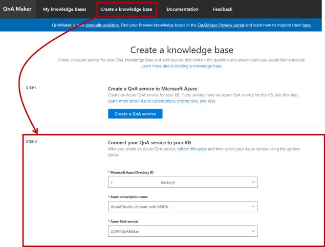 Qna Maker Azure Service And Connect With Knowledge Base