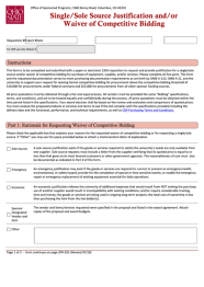 Sole Source Justification Template
