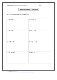 20 One Step Equations Worksheets Pdf Coo Worksheets