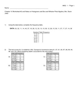 Box And Whisker Plot Practice Worksheet Boxjule