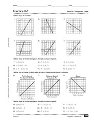 30 Rate Of Change And Slope Worksheet