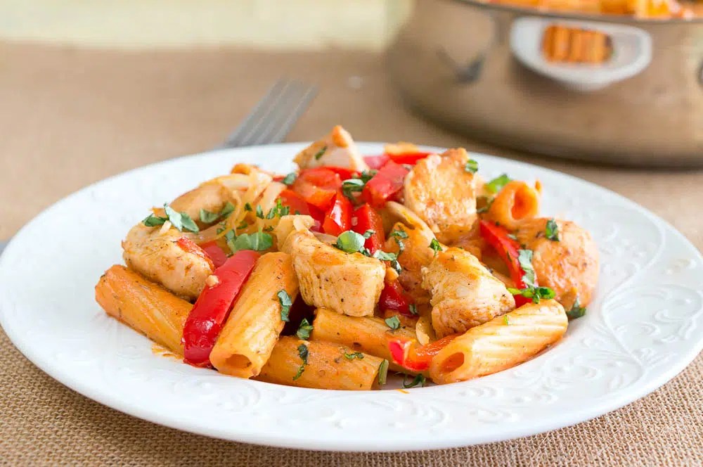 Spicy Chicken Riggies | Delicious Meets Healthy