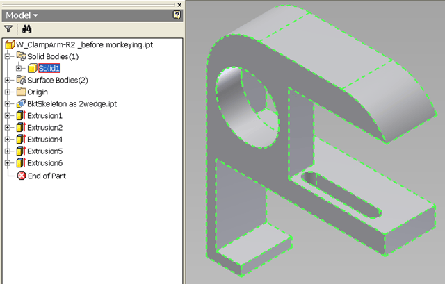 Inventor Using Split Solid To Divide 1 Body Into 2 9651