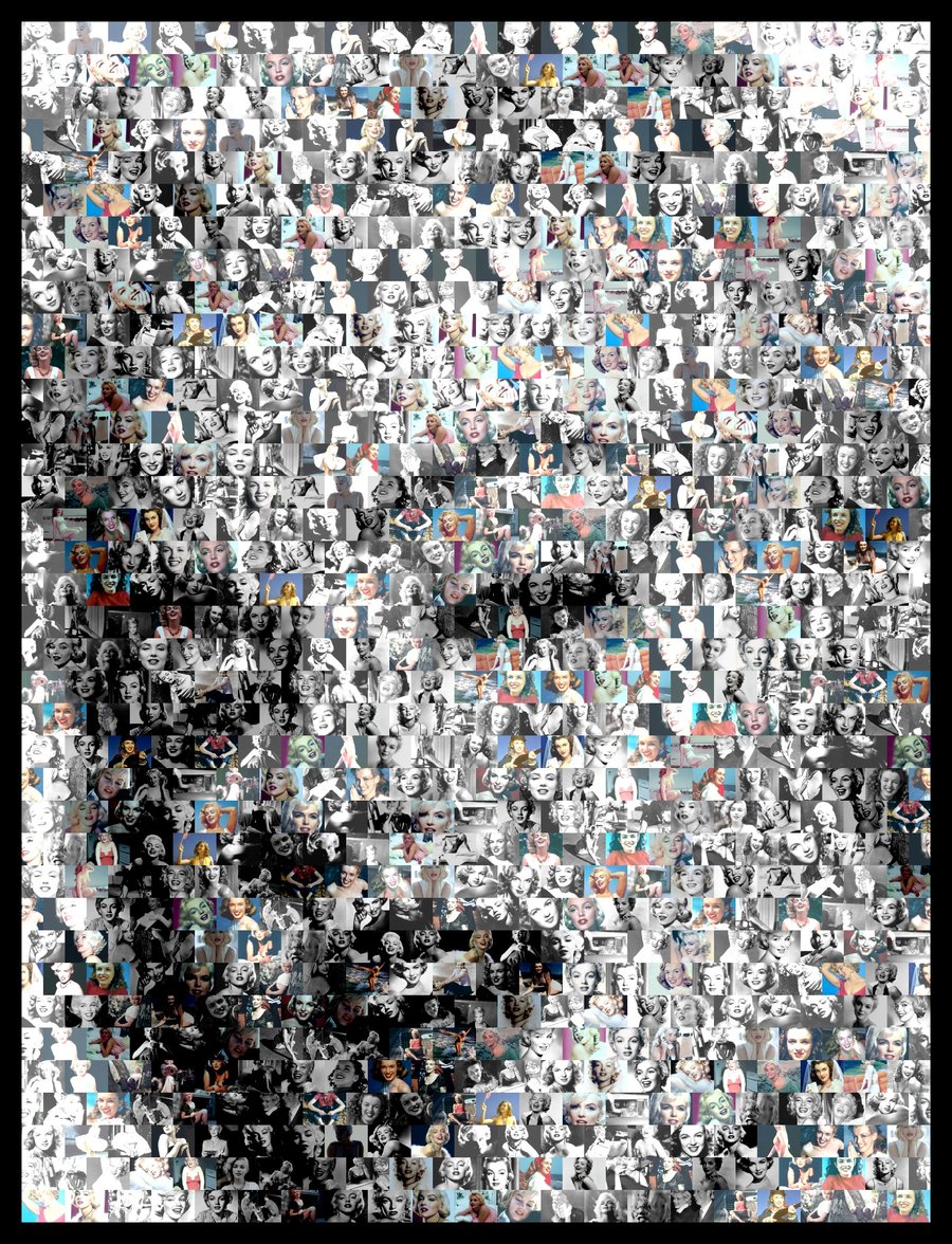 Beautiful collage portraits of some famous people
