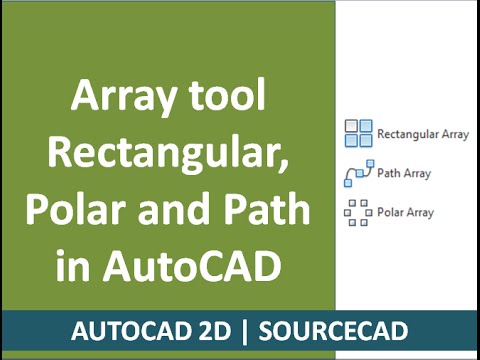 Polar array, Path array and Rectangular array commands of AutoCAD - Dezign Ark