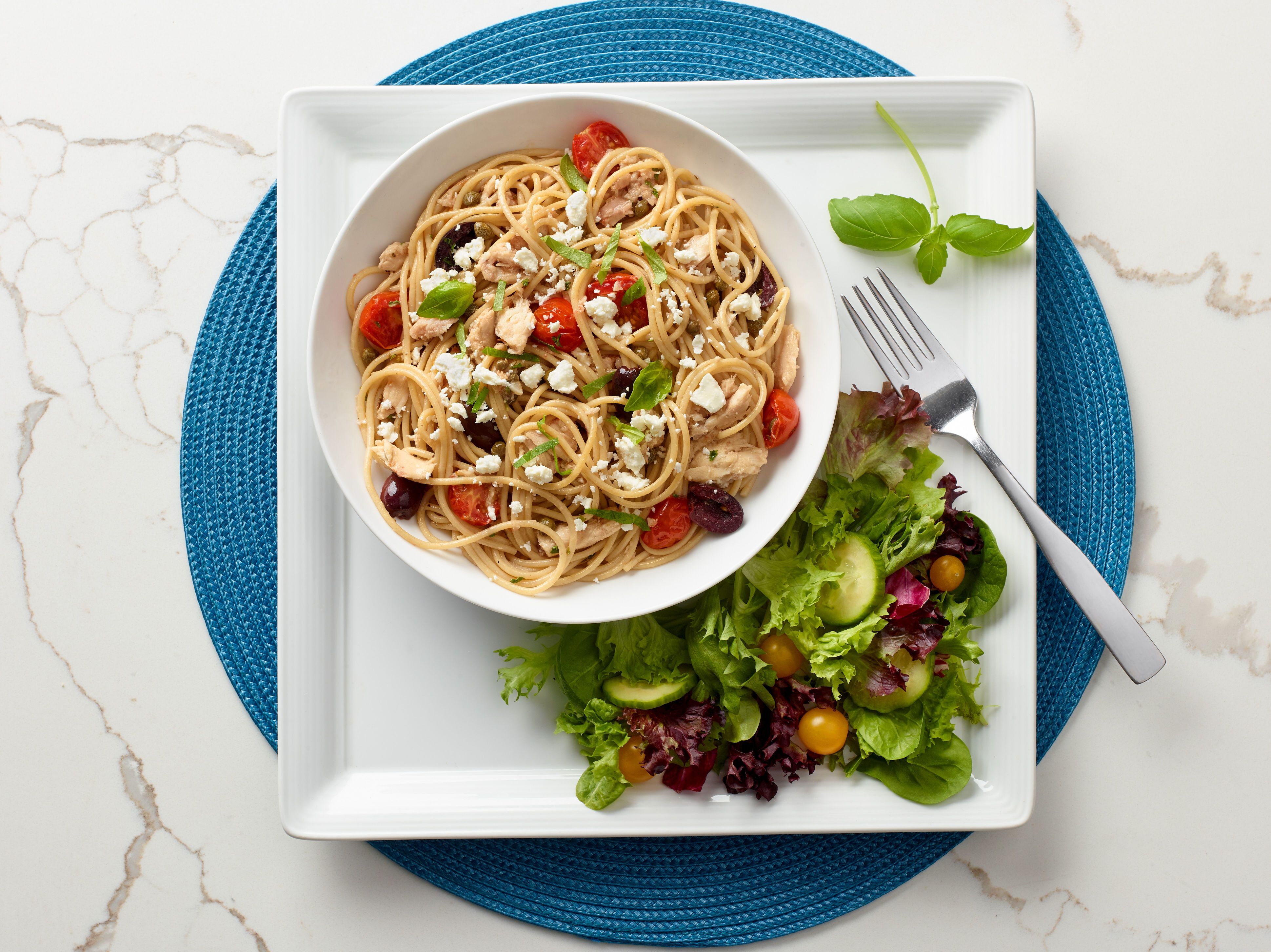 Family-Night Mediterranean Tuna Pasta | Dish on Fish