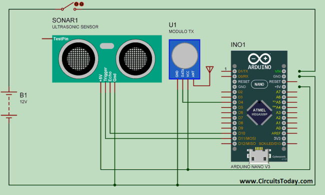 Water Level Indicator Circuit Diagram On Breadboard