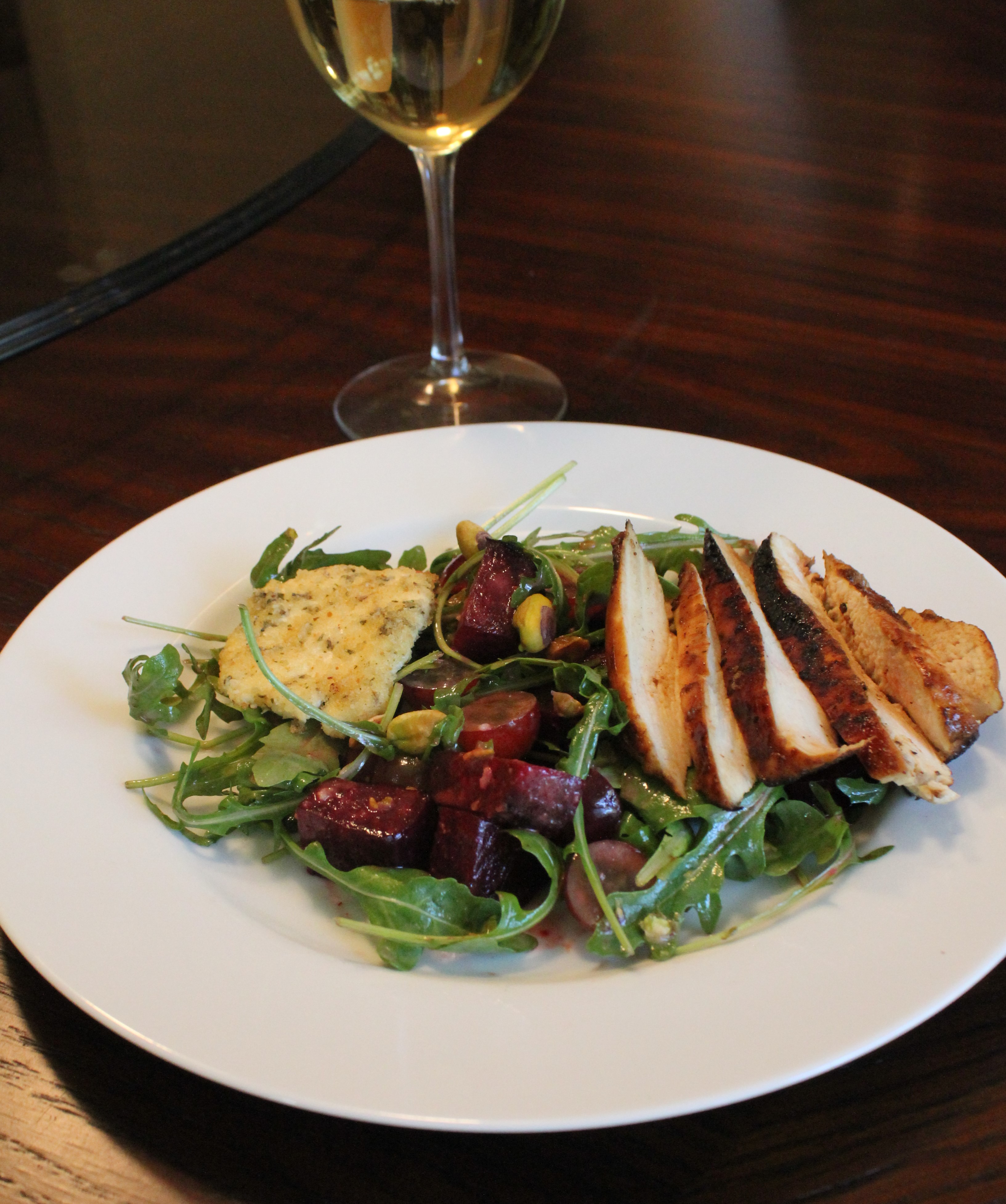 Beet and Baked Chevre Salad