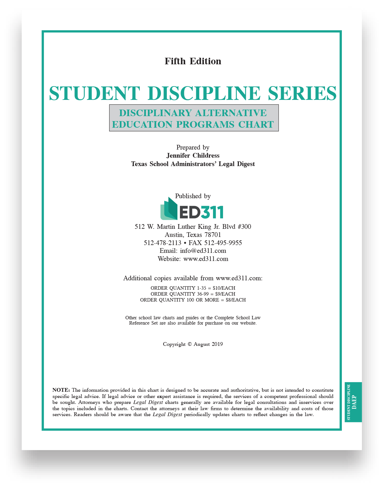 Disciplinary Alternative Education Programs (DAEP) Chart | Education 311