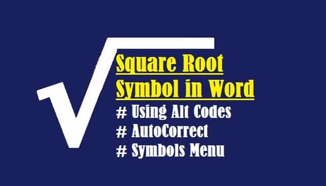 square-root-symbol-in-word-how-to-get-square-root-symbol-in-3-ways