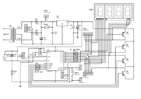 Simple Stopwatch Circuit Diagram