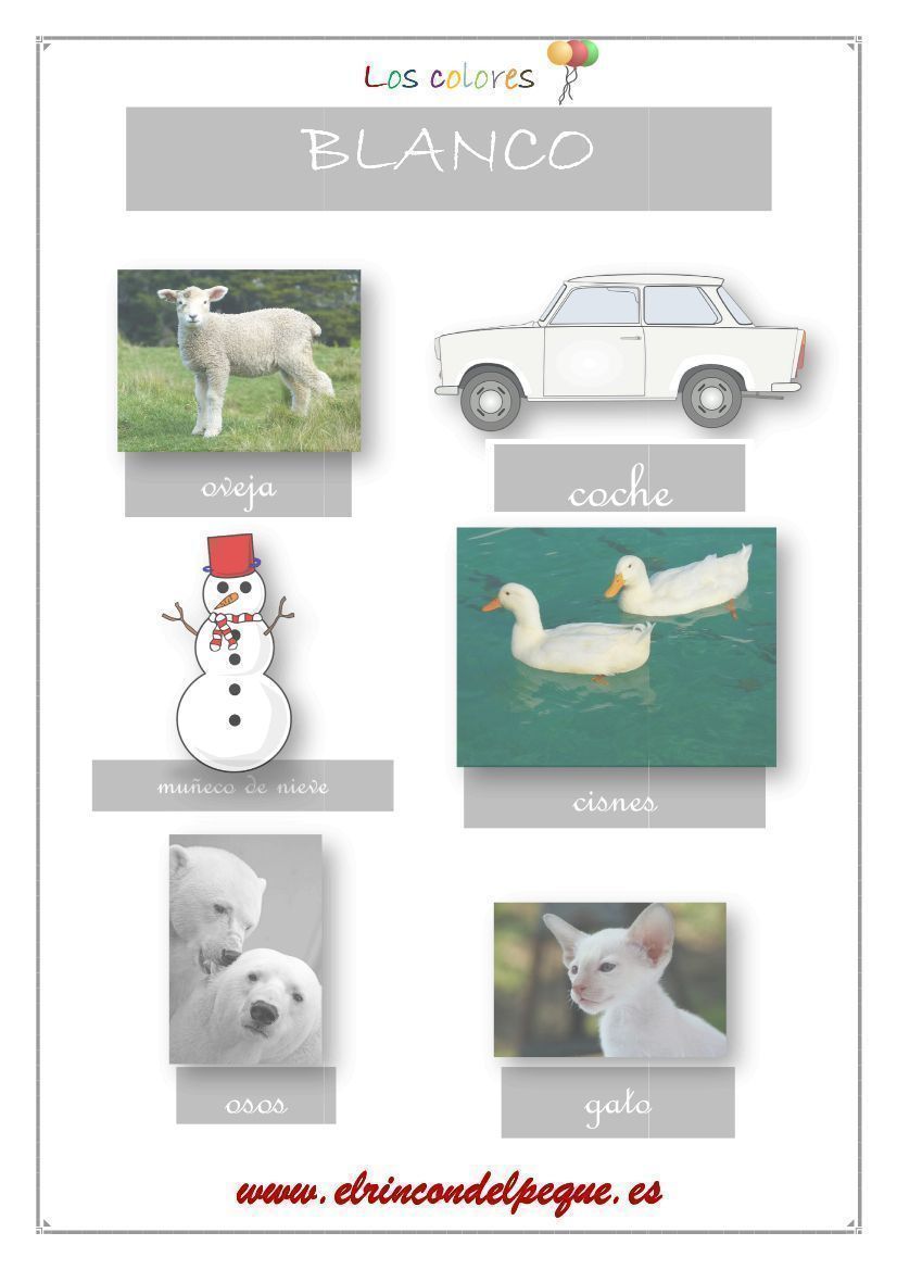 Aprender los colores: fichas imprimibles - Mi Mundo con Peques