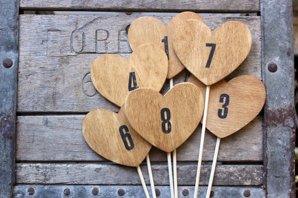 Easy Table Number Idea For Rustic Wedding Reception easy-table-number-idea-for-rustic-wedding-reception