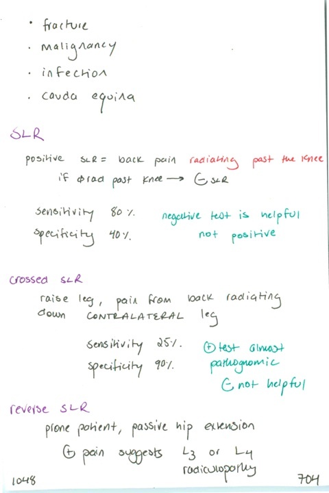 1048. Four diagnoses of non-referred back pain that must be excluded in ...