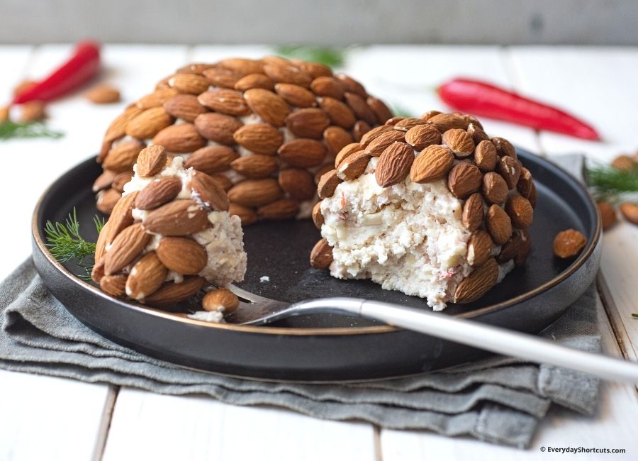 Festive Pinecone Cheese Ball - Everyday Shortcuts