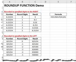 Roundup Excel