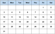 How Many Days In July Six Enam