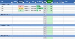 Project Management Task List Template