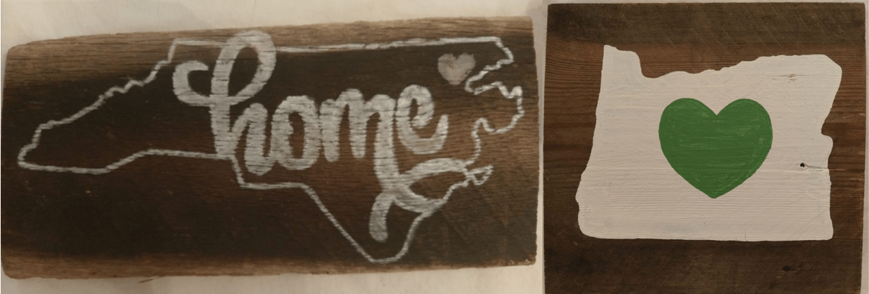 Reclaimed wood signs: State signs » Famous Artisan