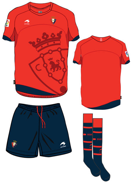Osasuna Astore 2010/11 Home and Away Kits / Camisetas - FOOTBALL ...