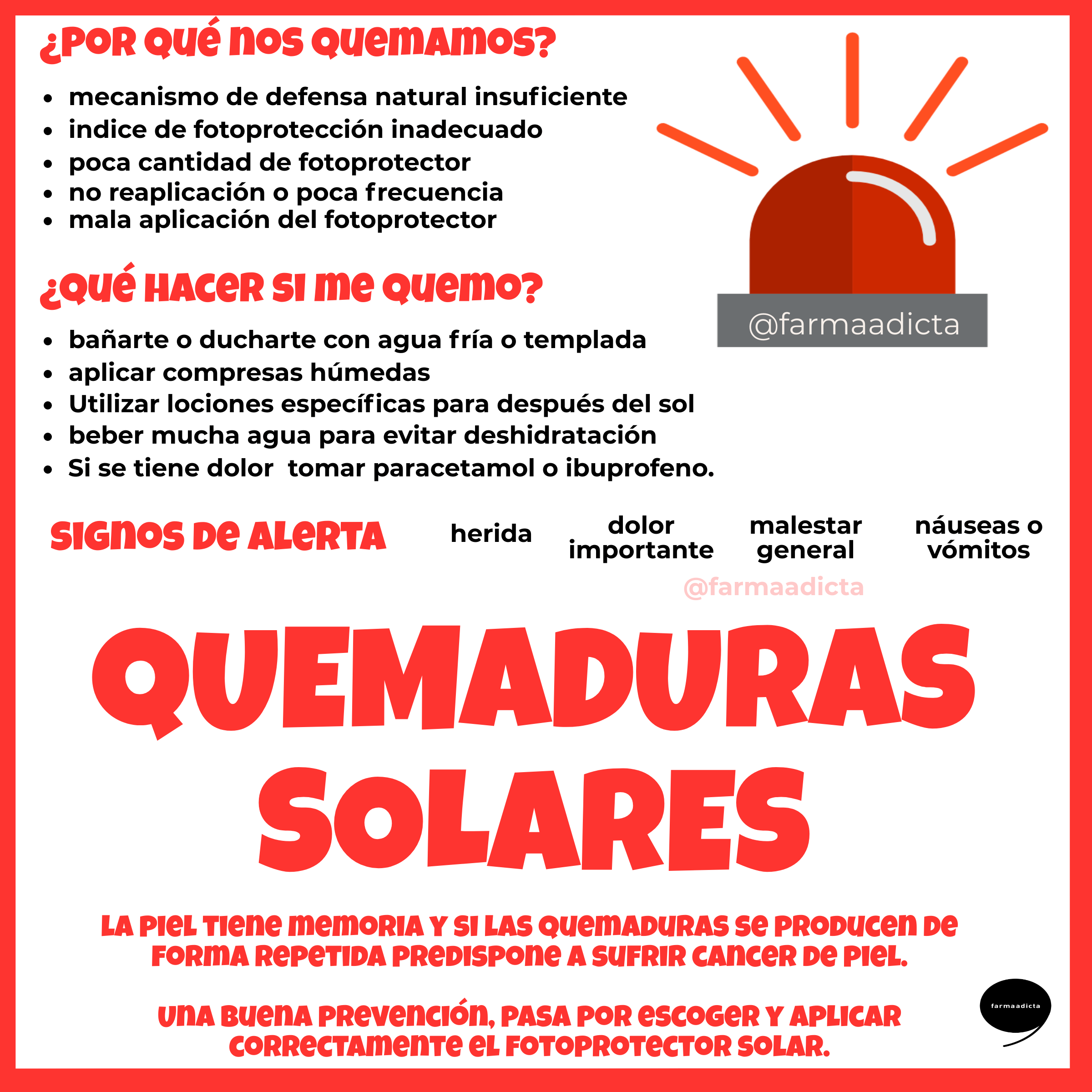 Me he quemado con el sol, ¿y ahora qué? - farmaadicta