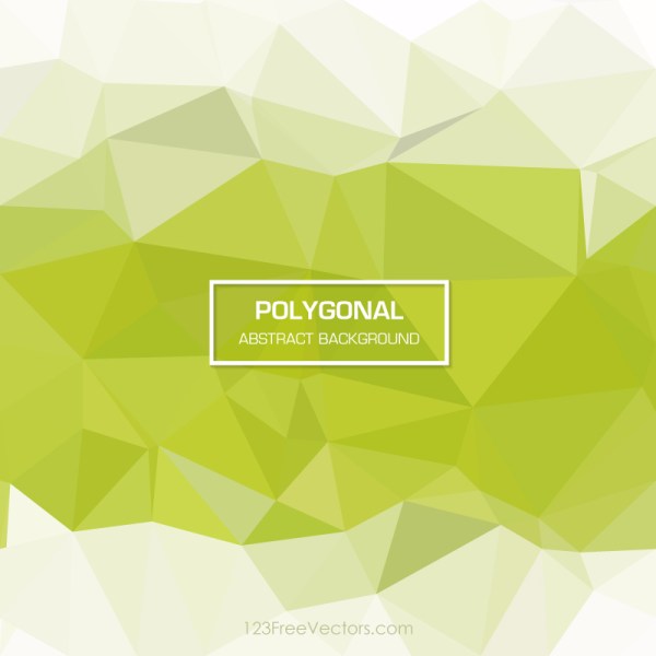Yellow Green Abstract Polygonal Triangular Background Vector
