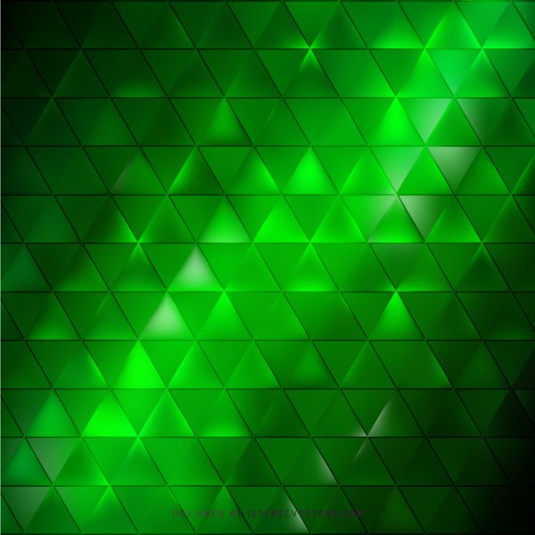 Abstract Green Triangle Background Vector