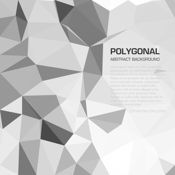 Gray Abstract Polygonal Triangular Background Image