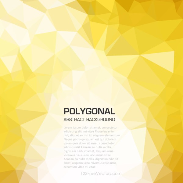 Yellow Abstract Polygonal Triangular Background Vector