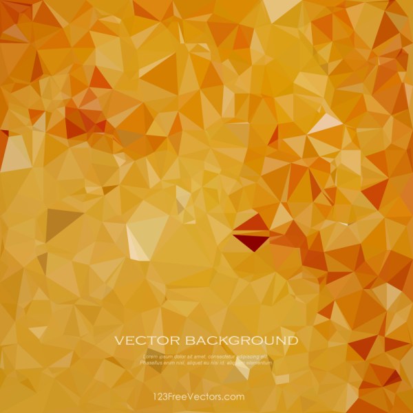 Orange Abstract Polygonal Triangular Background Vector
